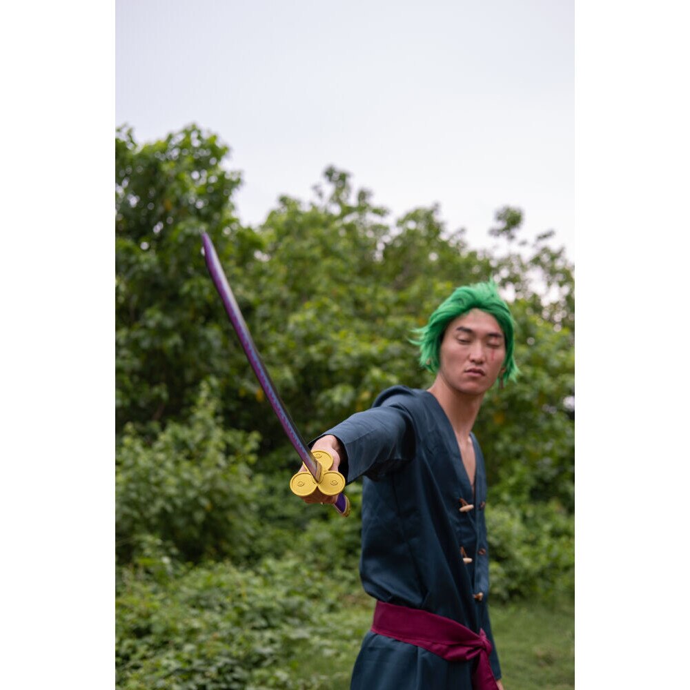 Sabie Katana, One Piece, Roronoa Zoro Purple Enma, Lemn, 105 cm ...
