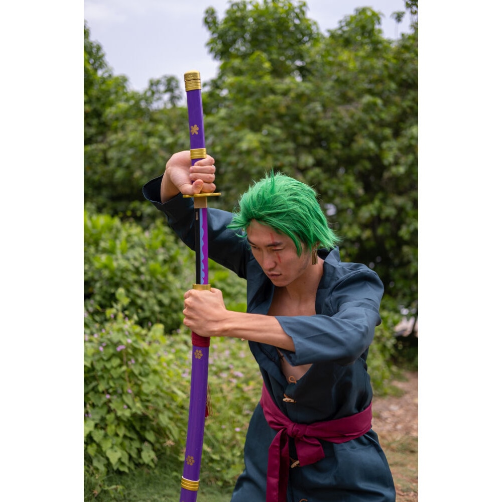 Sabie Katana, One Piece, Roronoa Zoro Purple Enma, Lemn, 105 cm ...