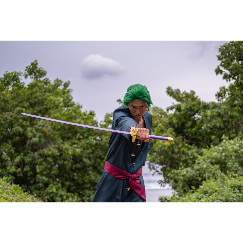 Sabie Katana, One Piece, Roronoa Zoro Purple Enma, Lemn, 105 cm ...