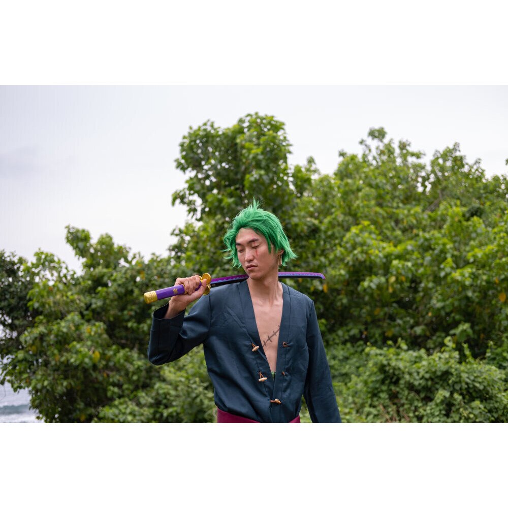 Sabie Katana, One Piece, Roronoa Zoro Purple Enma, Lemn, 105 cm ...
