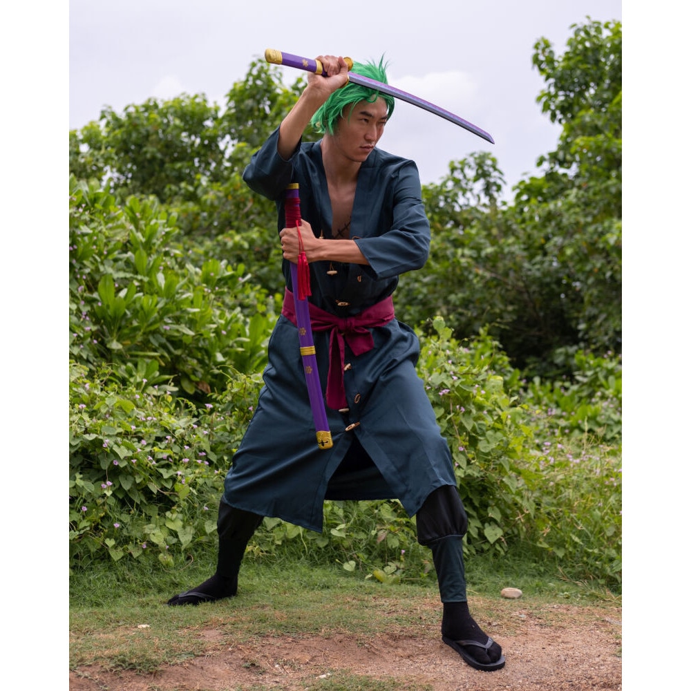 Sabie Katana, One Piece, Roronoa Zoro Purple Enma, Lemn, 105 cm ...