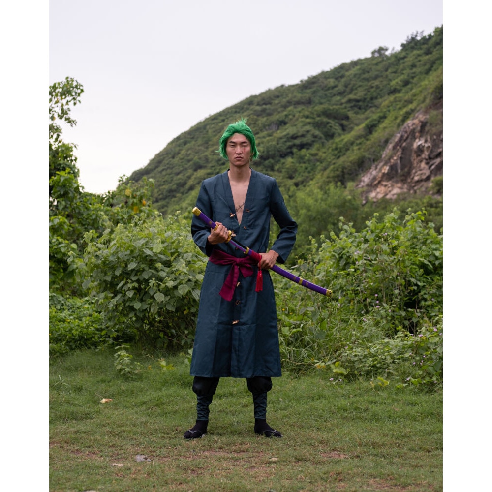 Sabie Katana, One Piece, Roronoa Zoro Purple Enma, Lemn, 105 cm ...