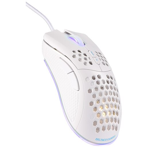 Mouse gaming cu fir DELTACO GAMING DM210, ultra-usor RGB, 6400 DPI ...