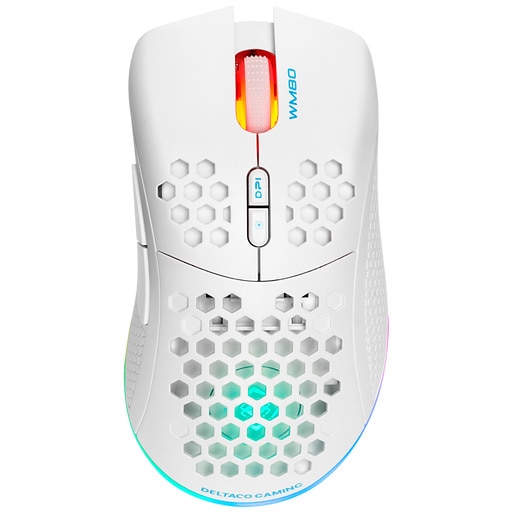 Mouse gaming wireless DELTACO GAMING DM220, ultra-usor 70g, RGB, 6400 ...