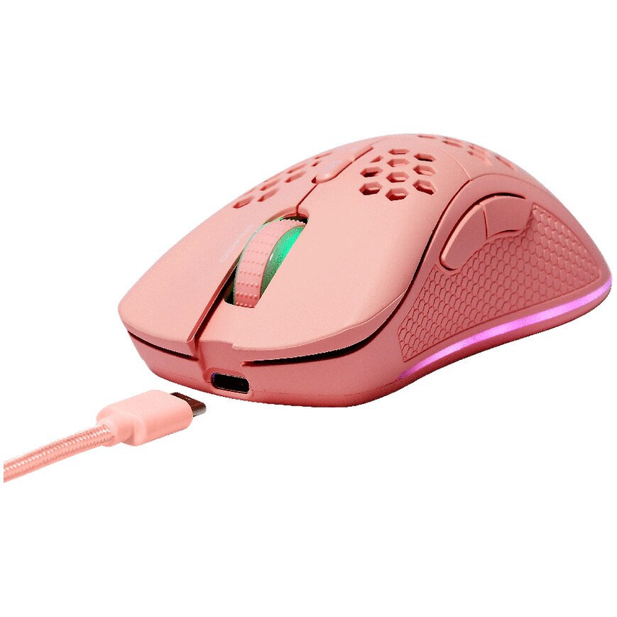Mouse gaming wireless DELTACO GAMING PM80, USB Type-C, RGB, 4800 DPI ...