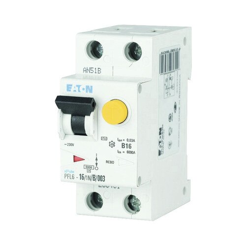 Intreruptor Automat Cu Protectie Diferentiala Eaton Xpole Rcbo 1p+n 16a 6ka/30ma, Curba B - eMAG.ro