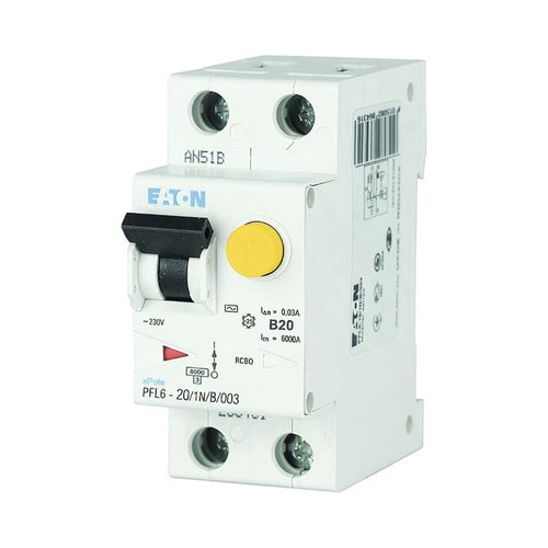 Intreruptor Automat Cu Protectie Diferentiala Eaton Xpole Rcbo 1p+n 20a ...