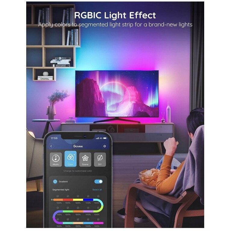 Banda LED, 2m, USB, Multicolor - eMAG.ro