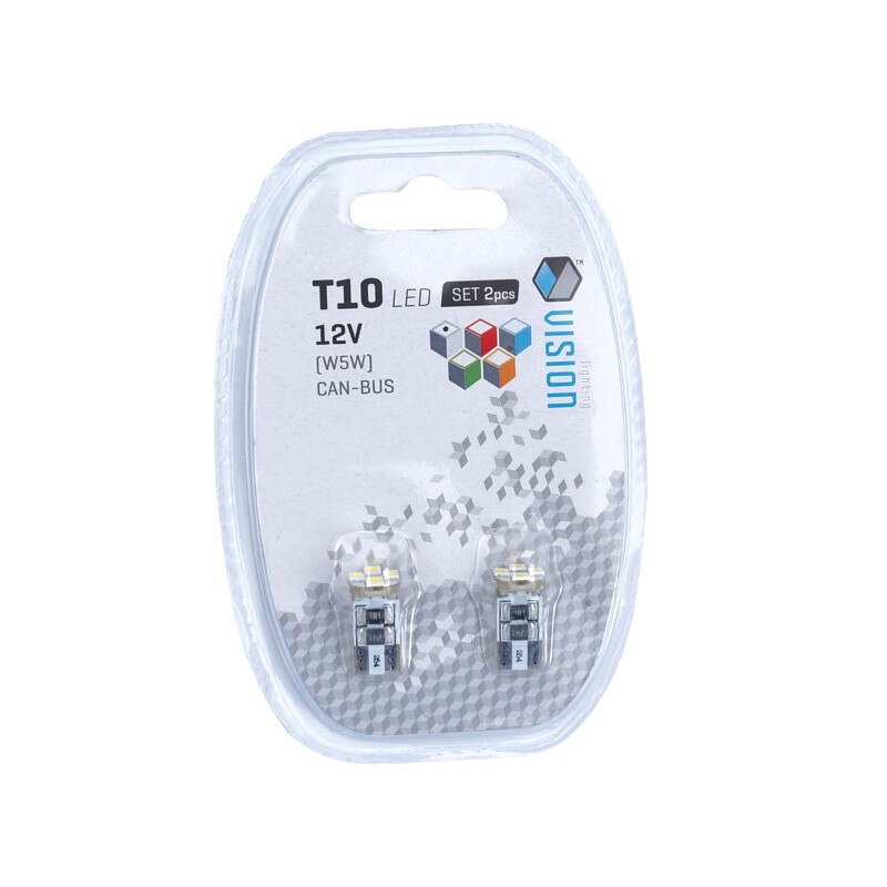 Set 2 becuri auto, Vision, W5W, 12V, CANBUS - eMAG.ro