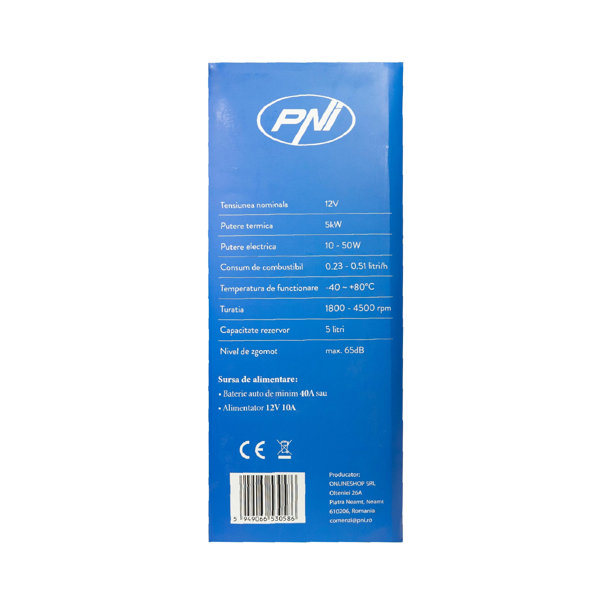 Стационарна отоплителна система за автомобил PNI WB300 Diesel 5kW 12V ...