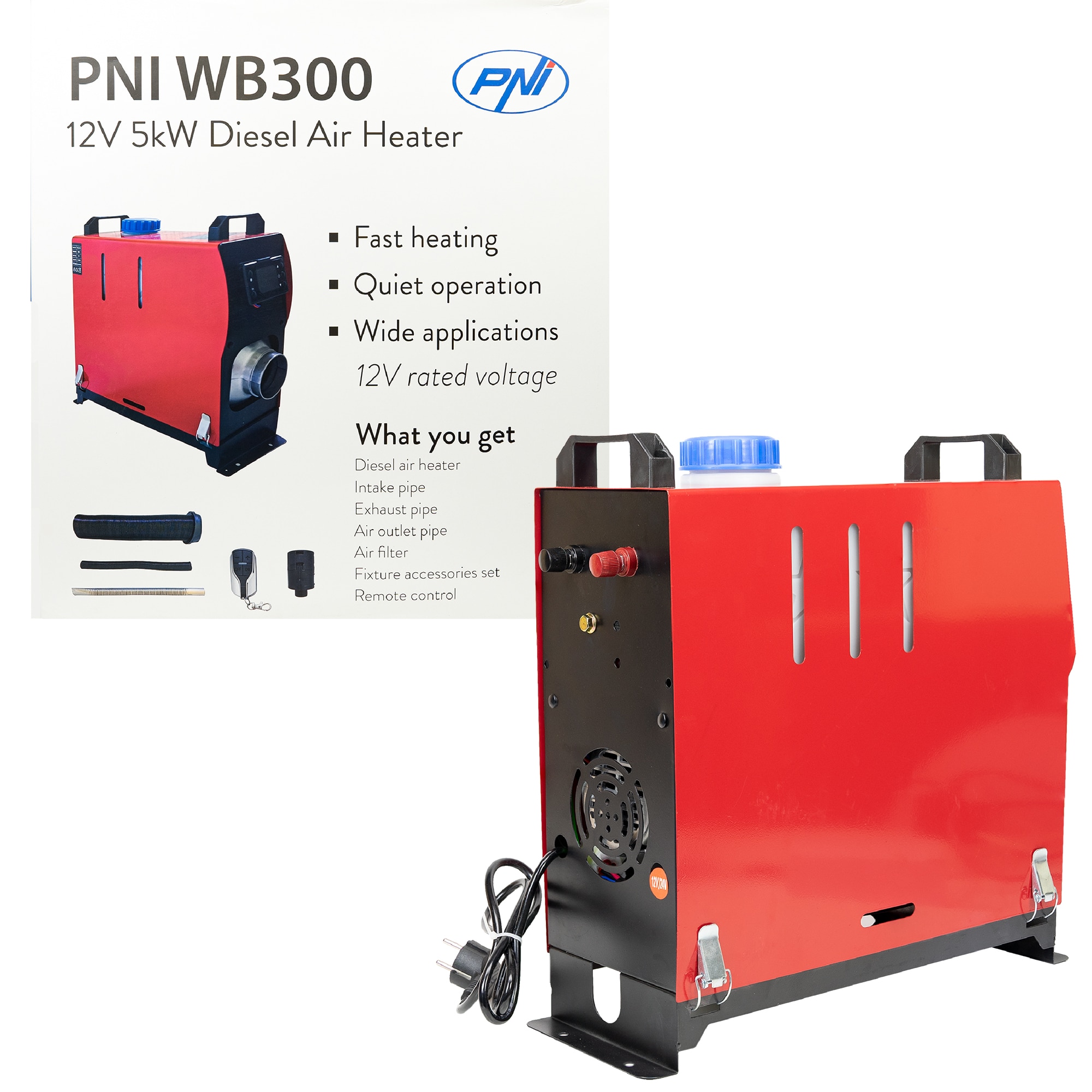 Стационарна отоплителна система за автомобил PNI WB300 Diesel 5kW 12V ...