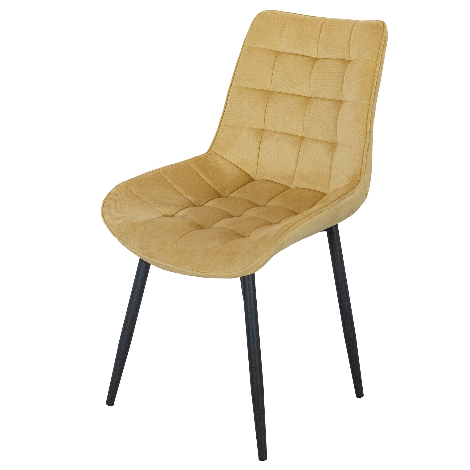 Scaun DENVER Osaka, bej, picioare metalice negre, tapitat, catifea ...