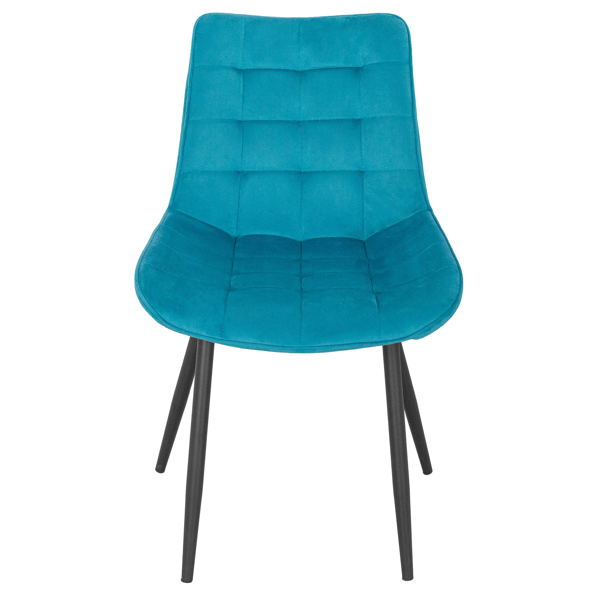 Scaun DENVER Osaka, turcoaz, picioare metalice negre, tapitat, stofa ...