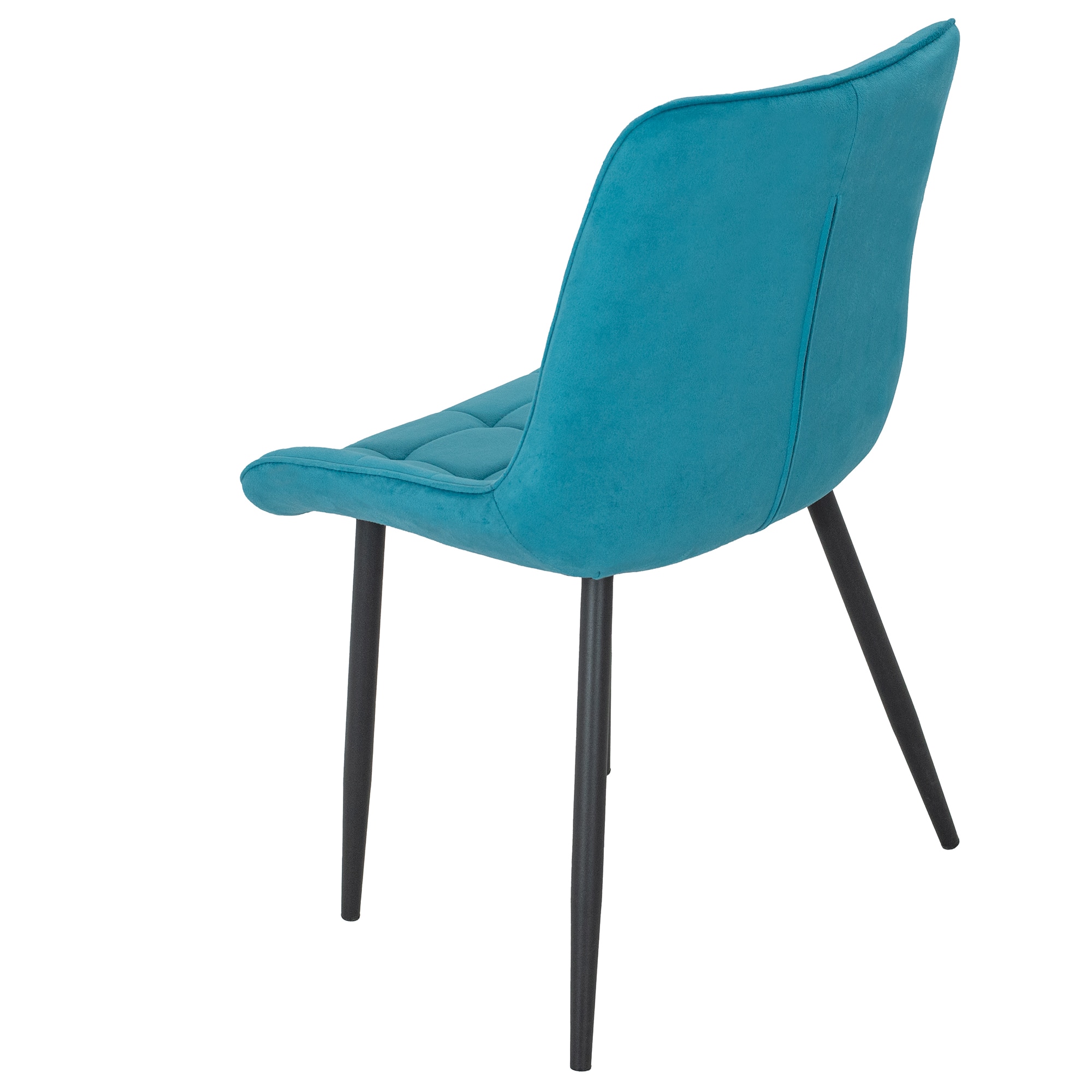 Scaun DENVER Osaka, turcoaz, picioare metalice negre, tapitat, stofa ...