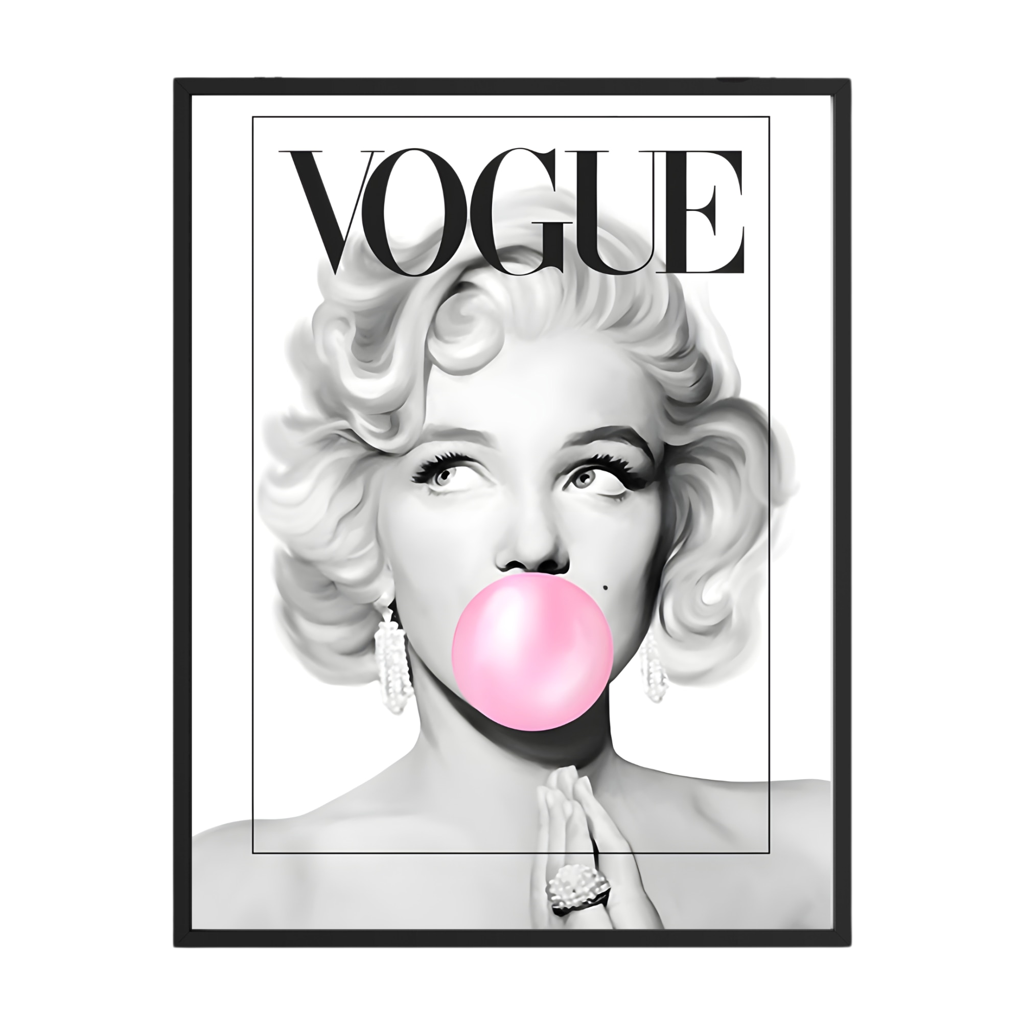Картина с рамка от плексиглас и стъкло, Vogue Marilyn Monroe, 50 x 70 ...