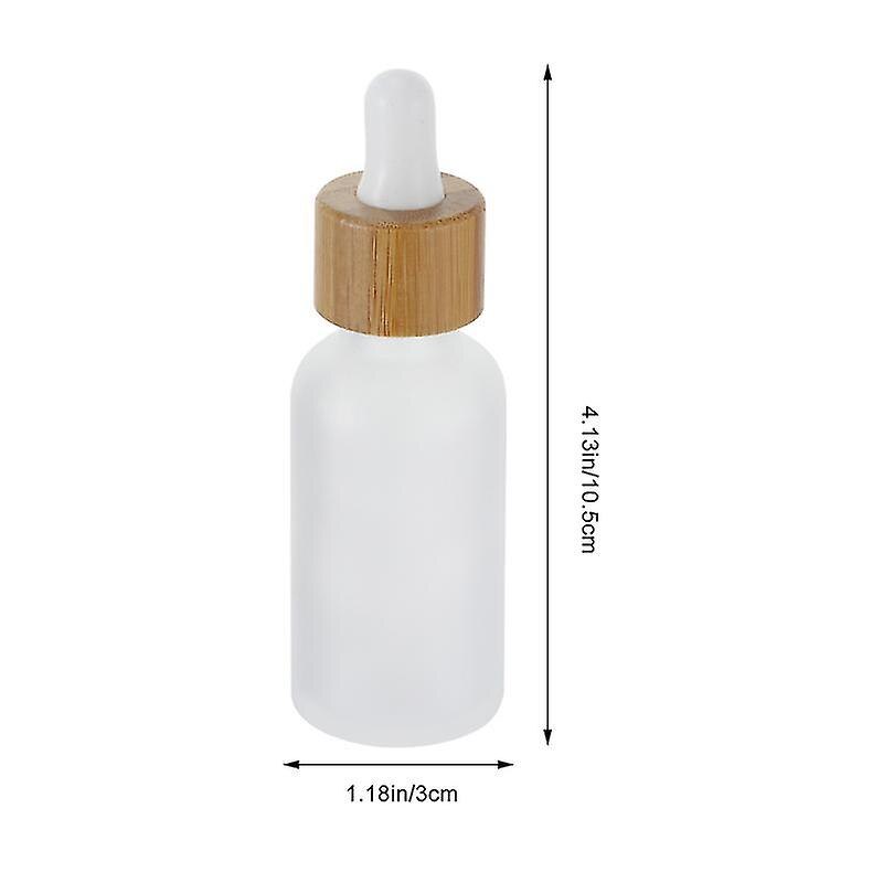 Set de 4 flacoane din sticla transparenta de 30 ml si picaturi, goluri ...