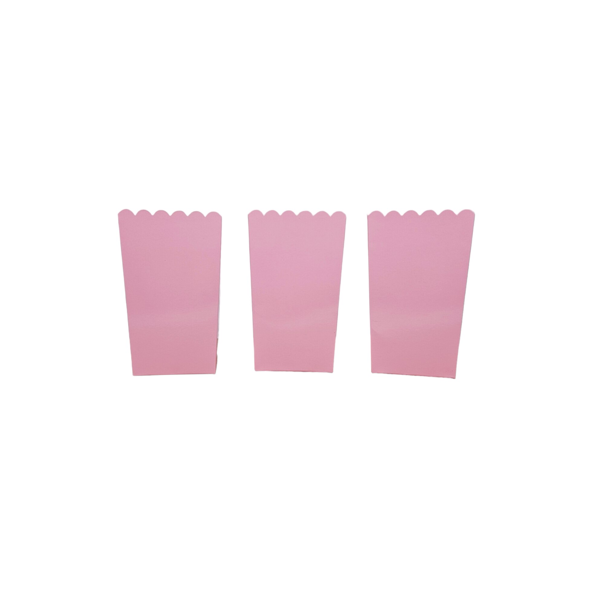 Set 12 cutii popcorn, hartie cartonata lucioasa, Roz, 8.5x8.5x15cm ...