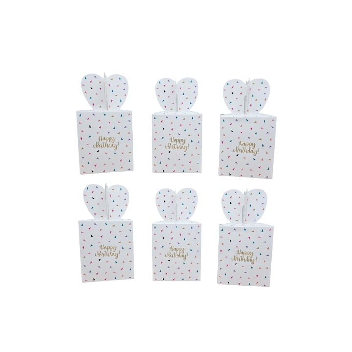 Set 12 cutii pentru dulciuri, bomboane, marturii nunta sau botez ...