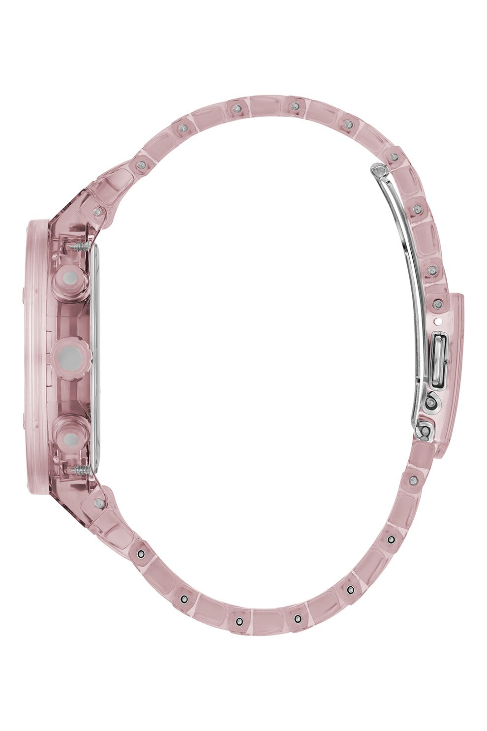 Guess, Ceas analog cu aspect transparent, Roz pastel - eMAG.ro