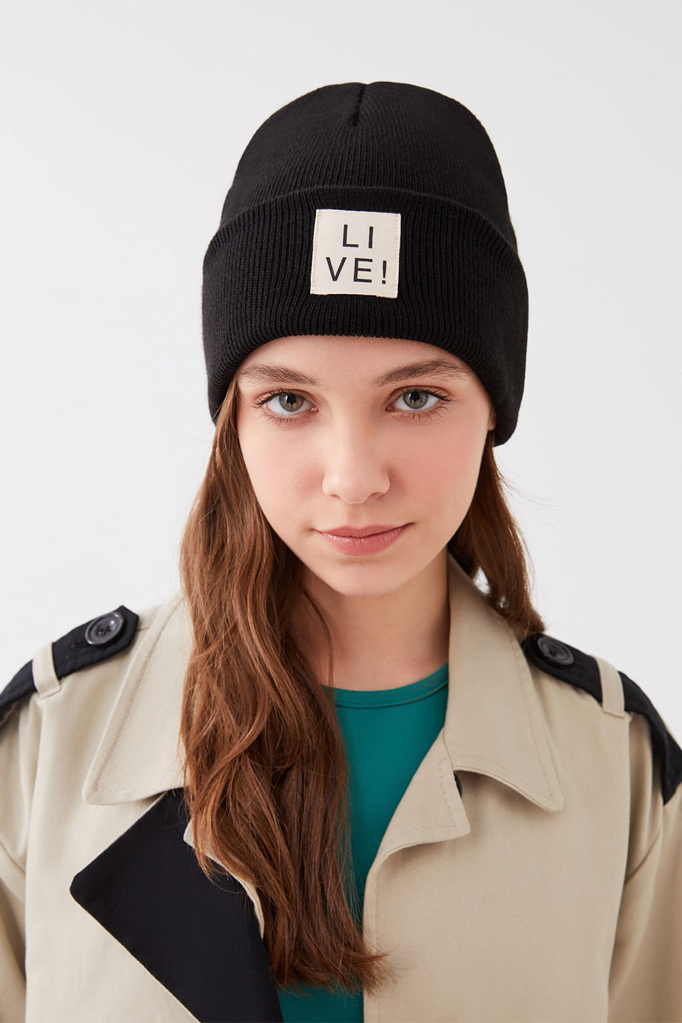 LC WAIKIKI, Caciula cu detaliu text, Negru - eMAG.ro