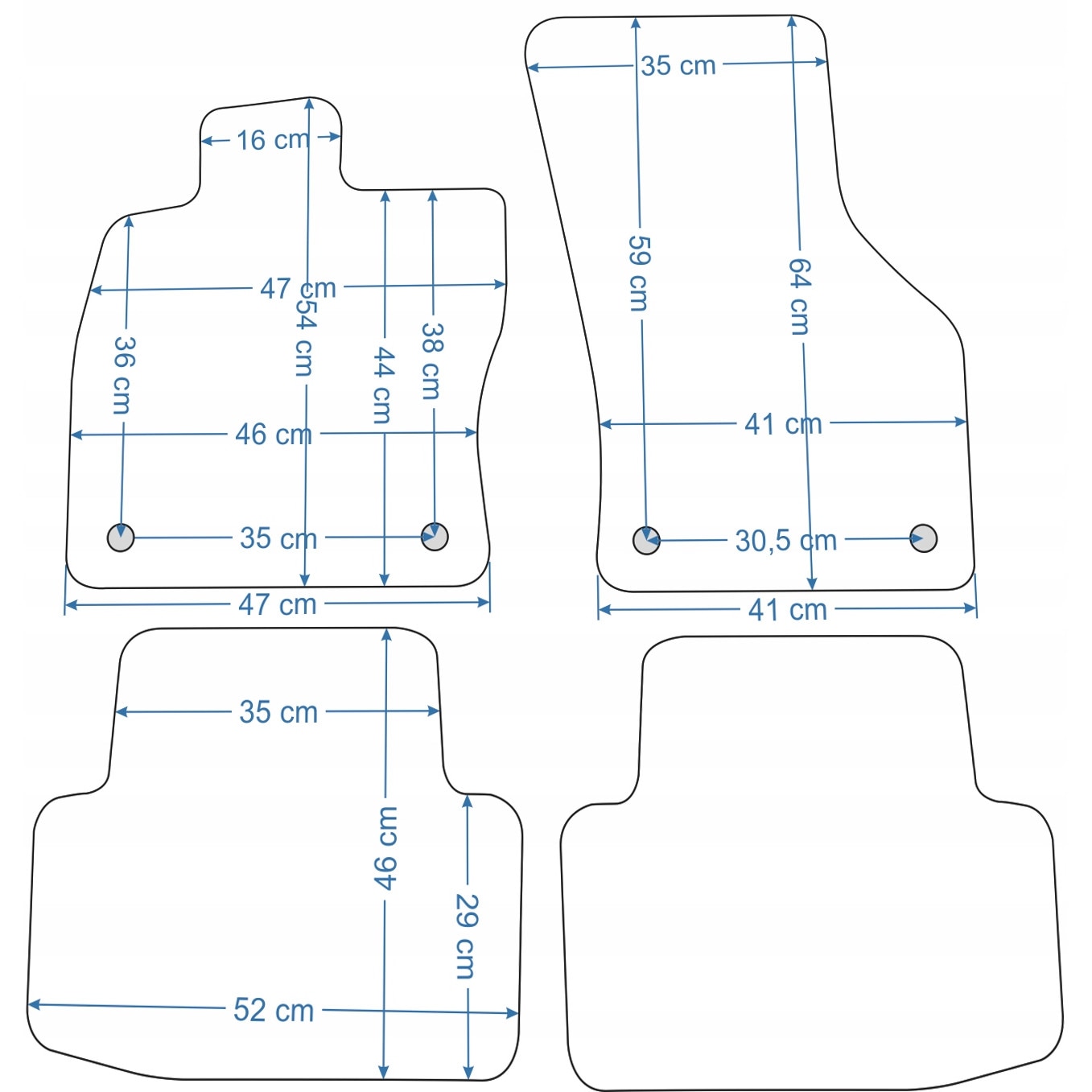 Set 4 covorase auto Aldos, Compatibil cu Skoda Octavia III, Catifea, Negru - eMAG.ro