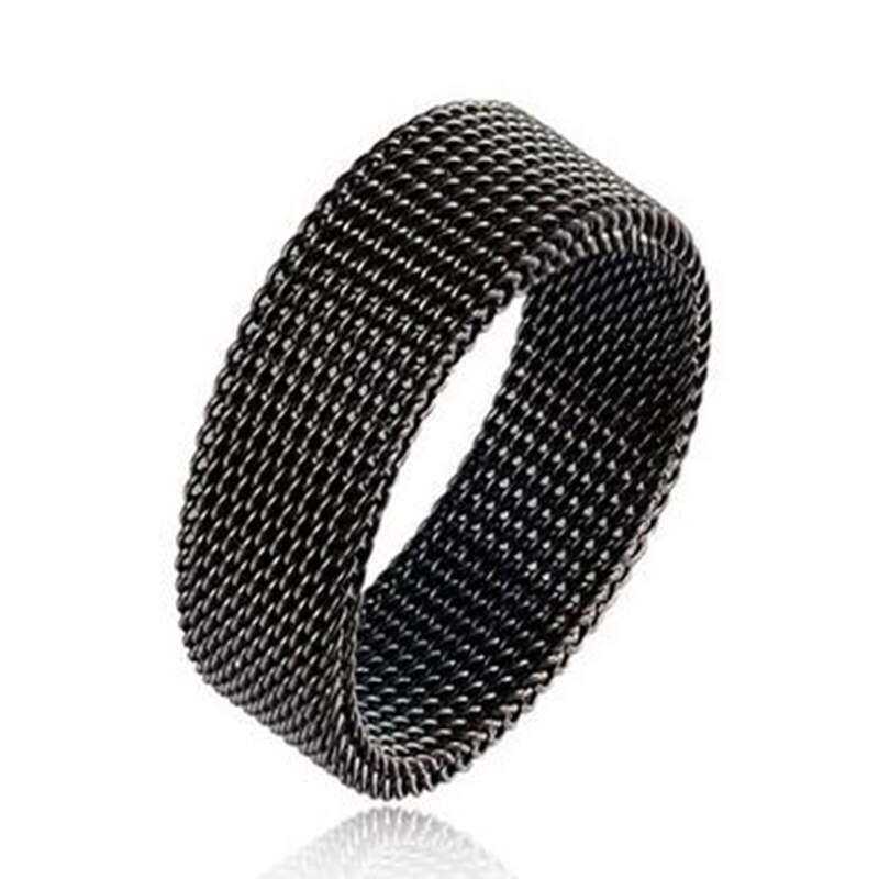 Inel barbati, Plasa inox, Negru - eMAG.ro