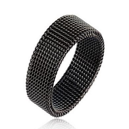 Inel barbati, Plasa inox, Negru - eMAG.ro