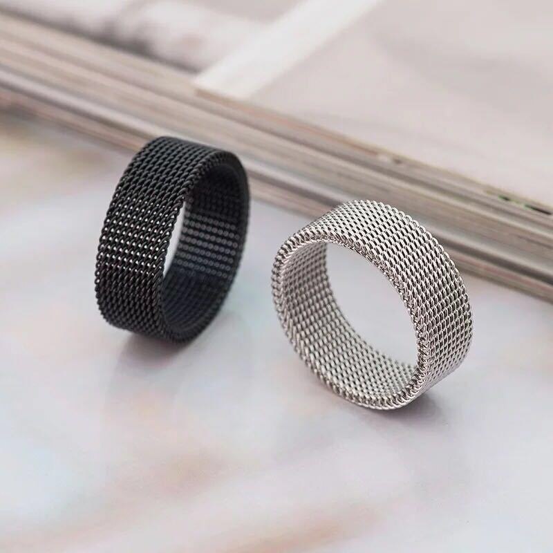 Inel barbati, Plasa inox, Negru - eMAG.ro