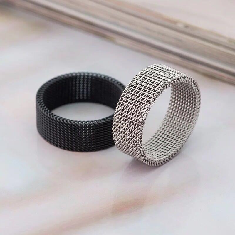 Inel barbati, Plasa inox, Negru - eMAG.ro