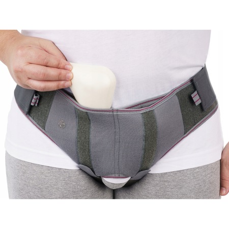 Curea medicala pentru hernie inghinala, TYNOR, Poliester, Gri, XL - eMAG.ro