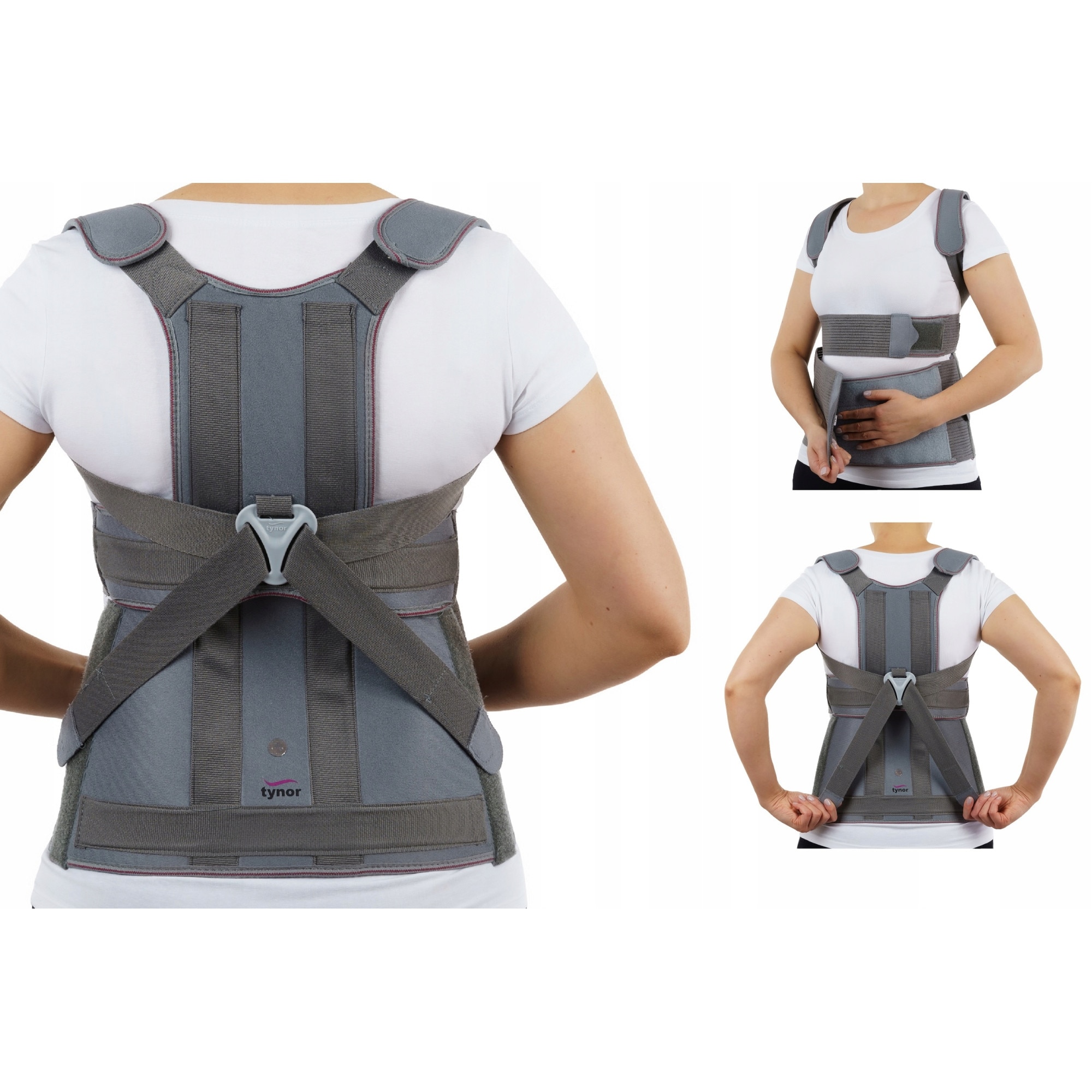 Suport lombar, Tynor, Textil, Gri, Universal - eMAG.ro