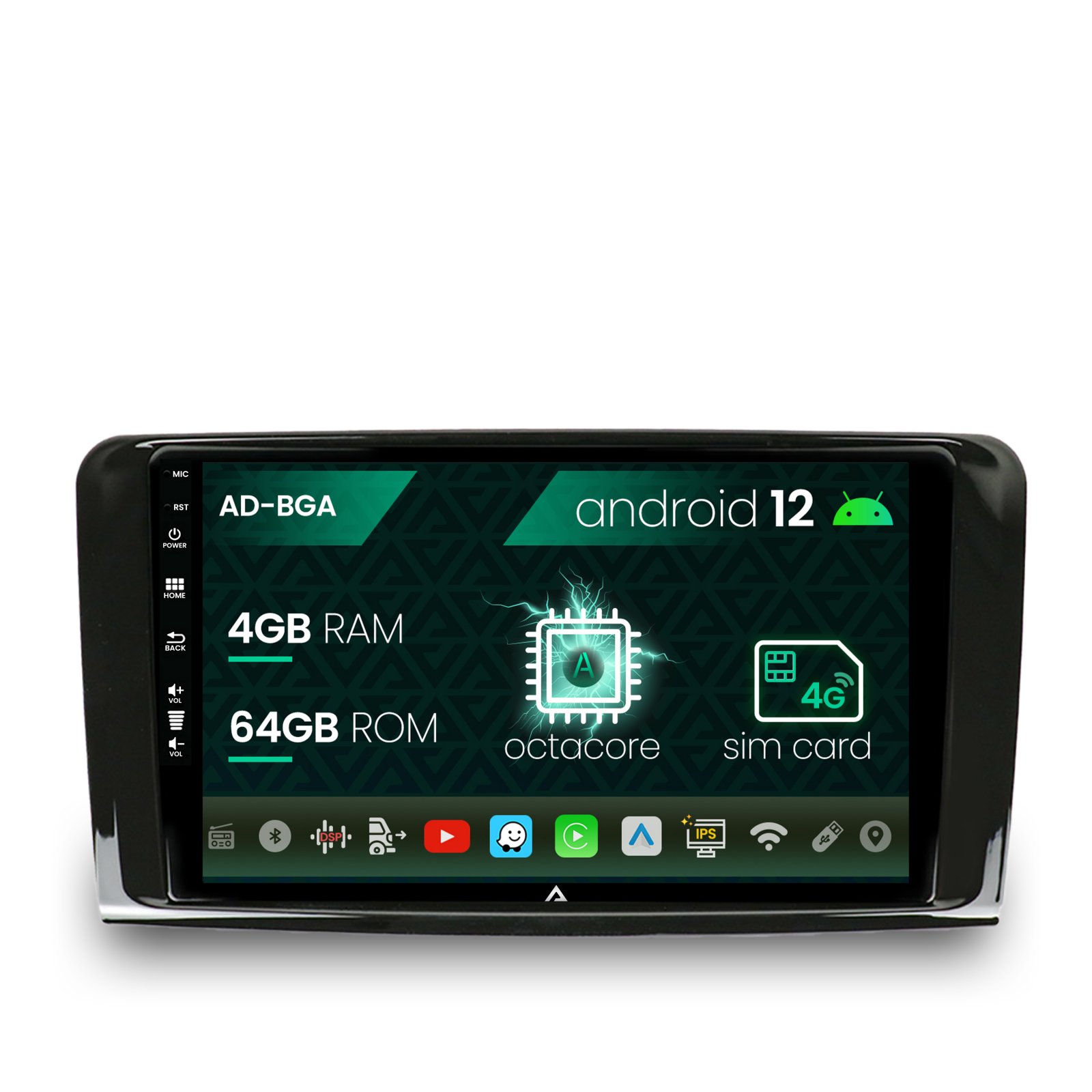 Автонавигация Autodrop Mercedes Benz ML W164, GL X164, Android 12, A ...