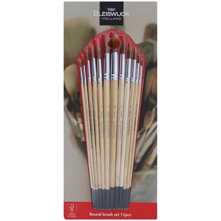 Set pensule rotunde, 12 Bucati, Transparent - eMAG.ro