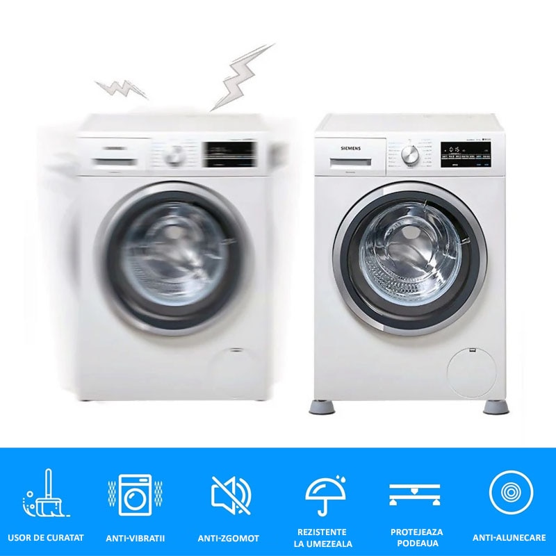 Set 12 picioruse antiderapante NEXTLY pentru masina de spalat, uscator ...