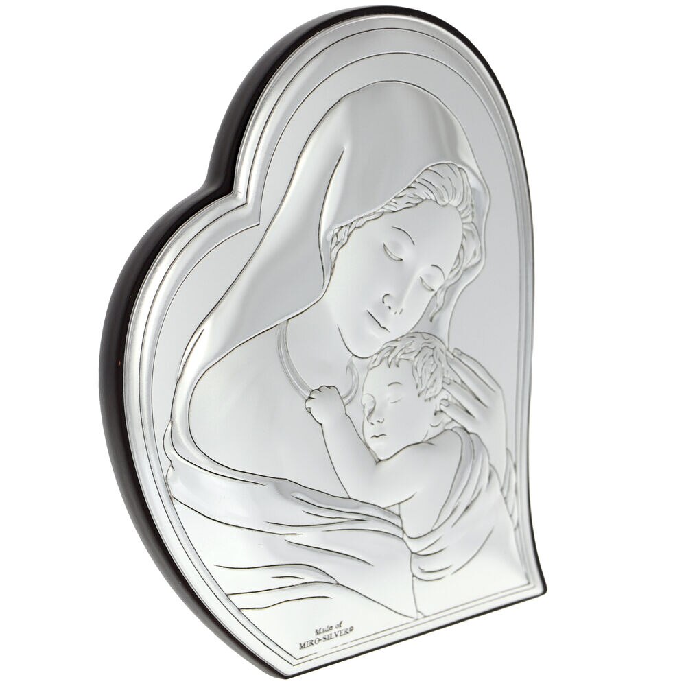 Iconita argintata Fecioara Maria 11cm - eMAG.ro