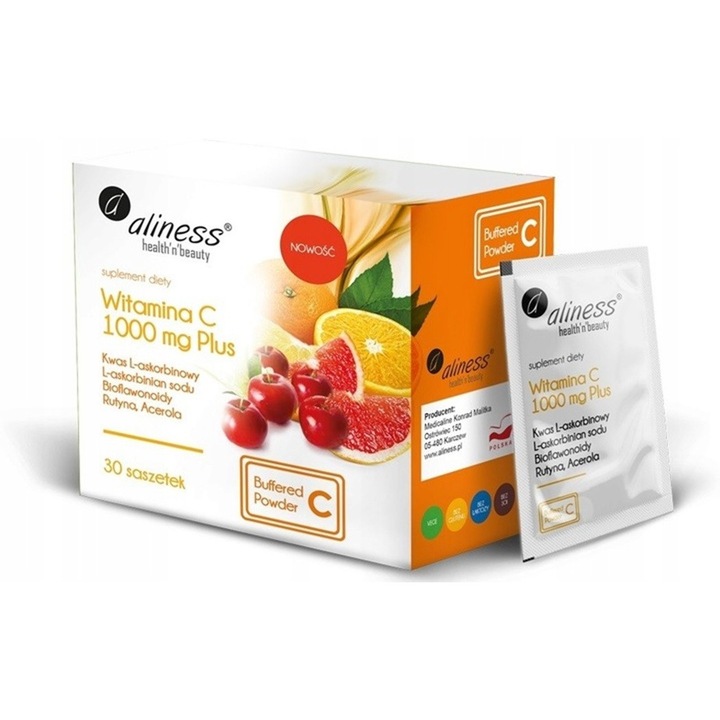 Supliment alimentar, Aliness, Vitamina C 1000mg Plus, Bioflavonoide ...