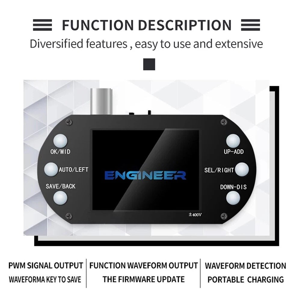 Osciloscop, 2, 5 MHz, 17 forme de unda, domenii de masurare, 400 V, ΙΜΩ ...