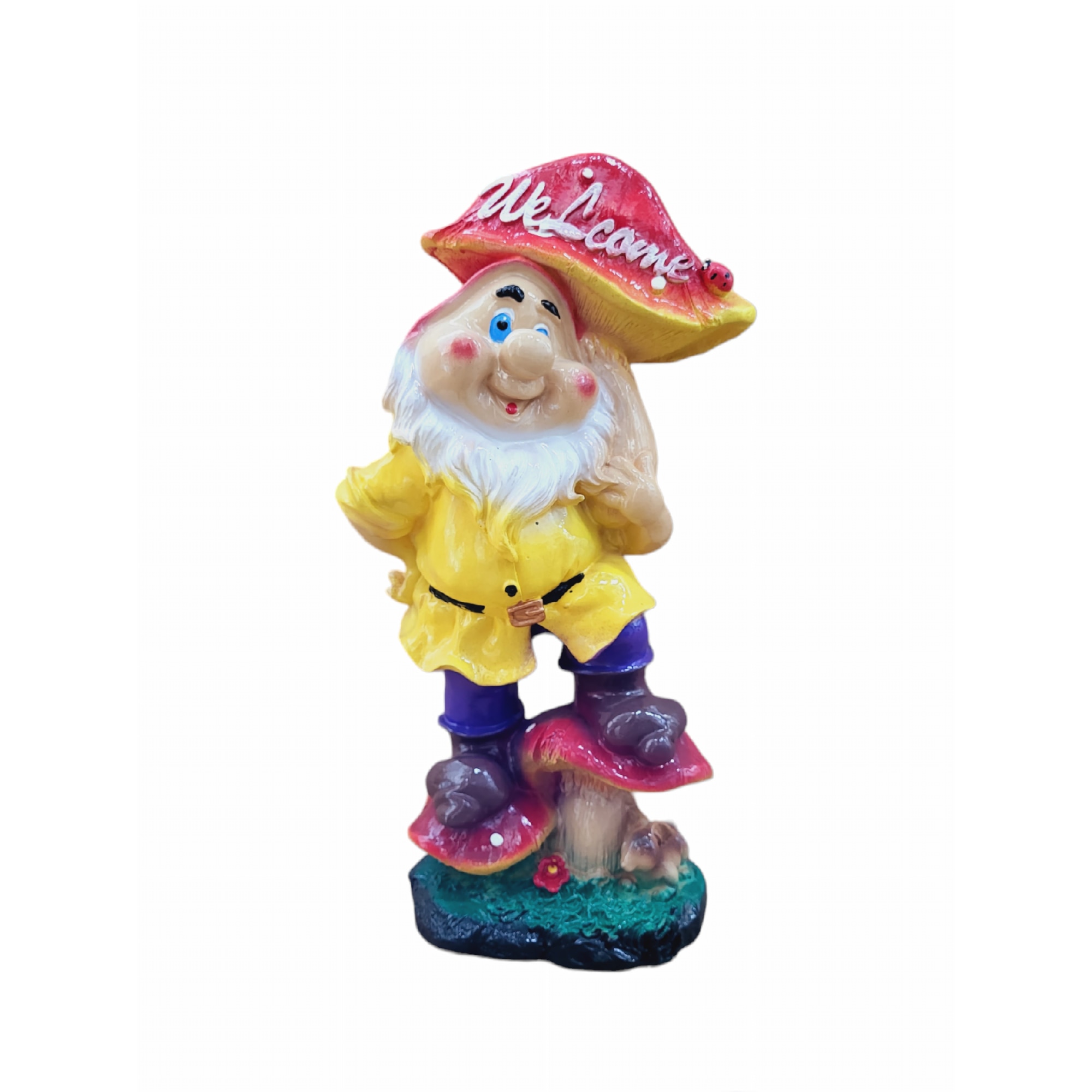 Figurina de gradina pitic welcome, h42cm - eMAG.ro