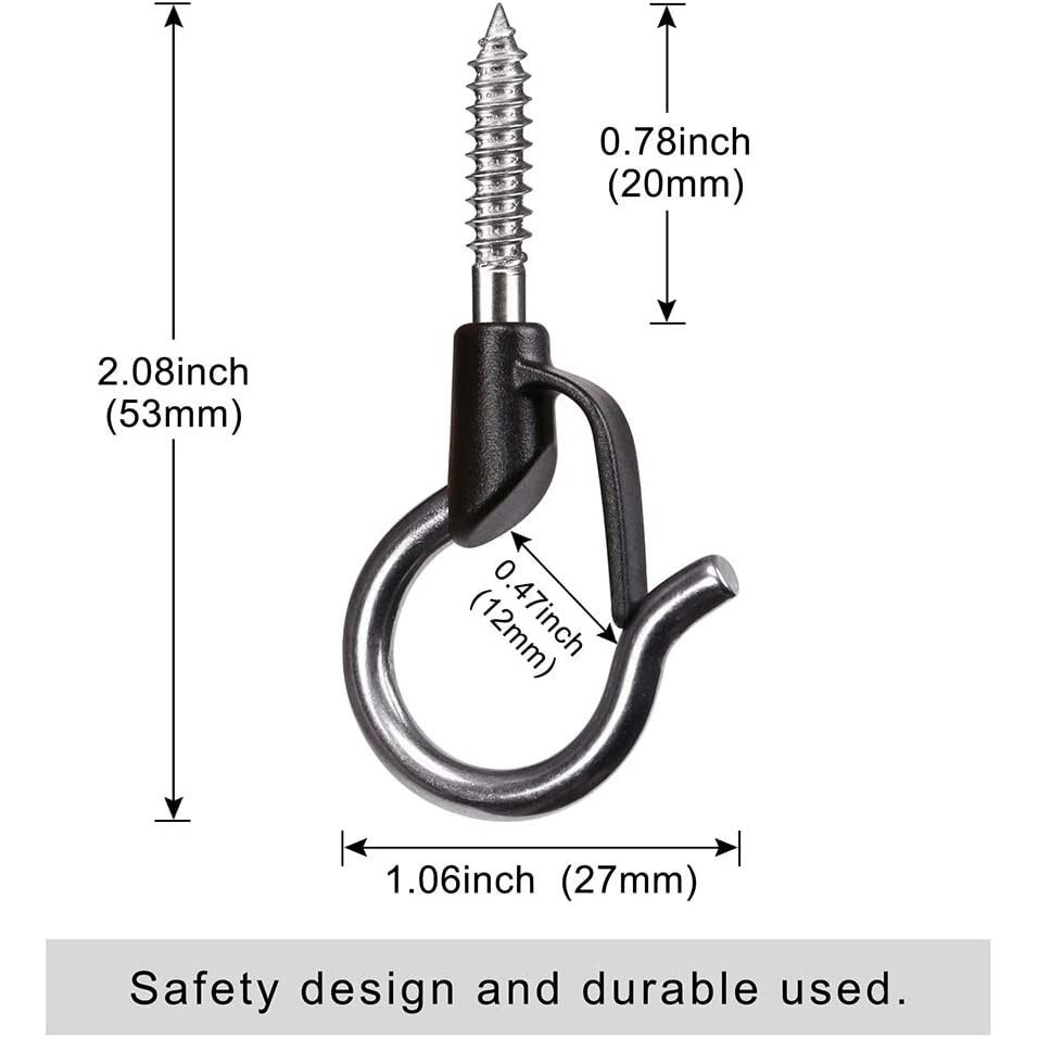 Set 20 carlige filetate, 53x27mm, Negru/Argintiu - eMAG.ro