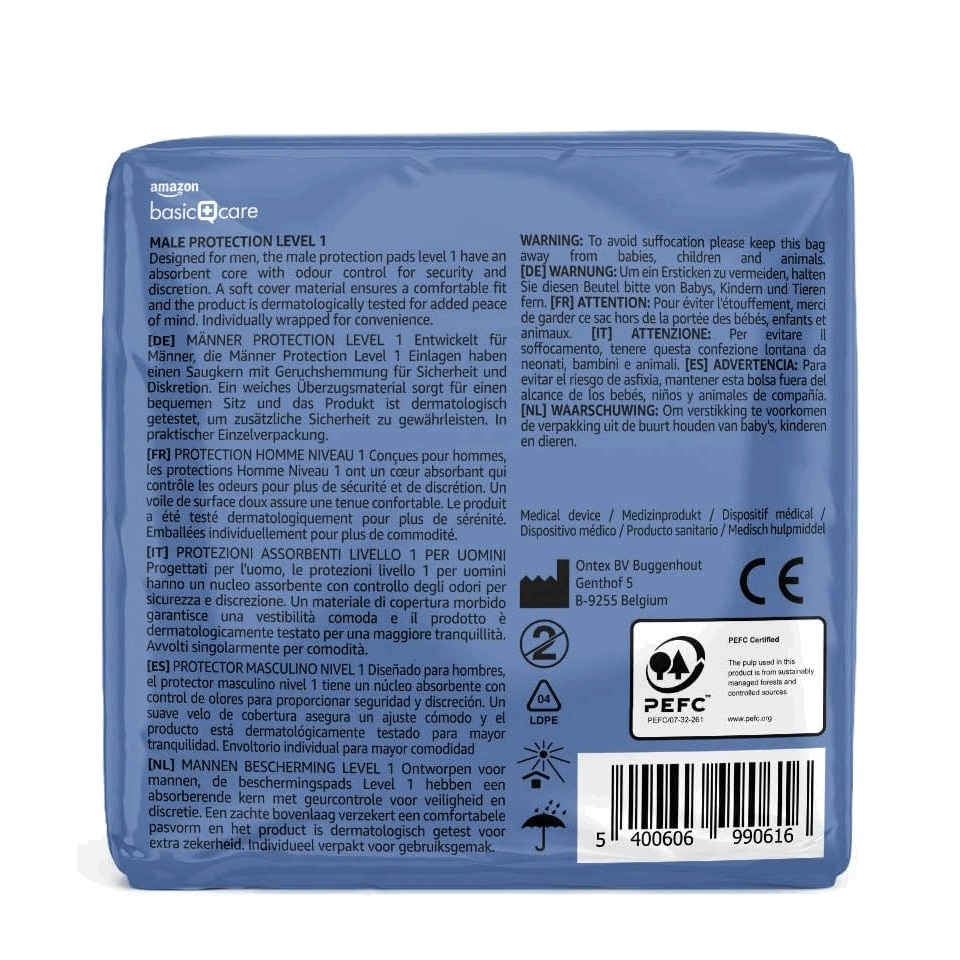 Absorbante barbati pentru incontinenta, Amazon, 12 bucati - eMAG.ro