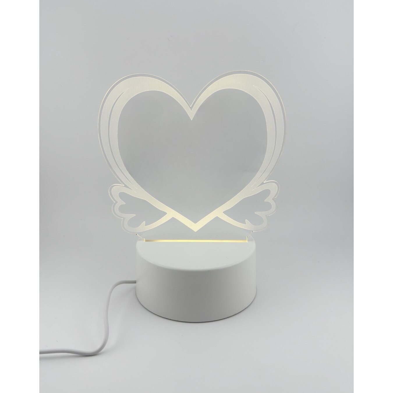 Panou decorativ cu forma inima cu creion, luminat - eMAG.ro