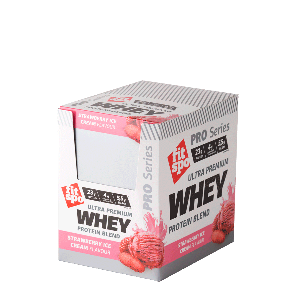 Суроватъчен протеин на прах FitSpo Pro 23g протеин, Ягодов сладолед ...