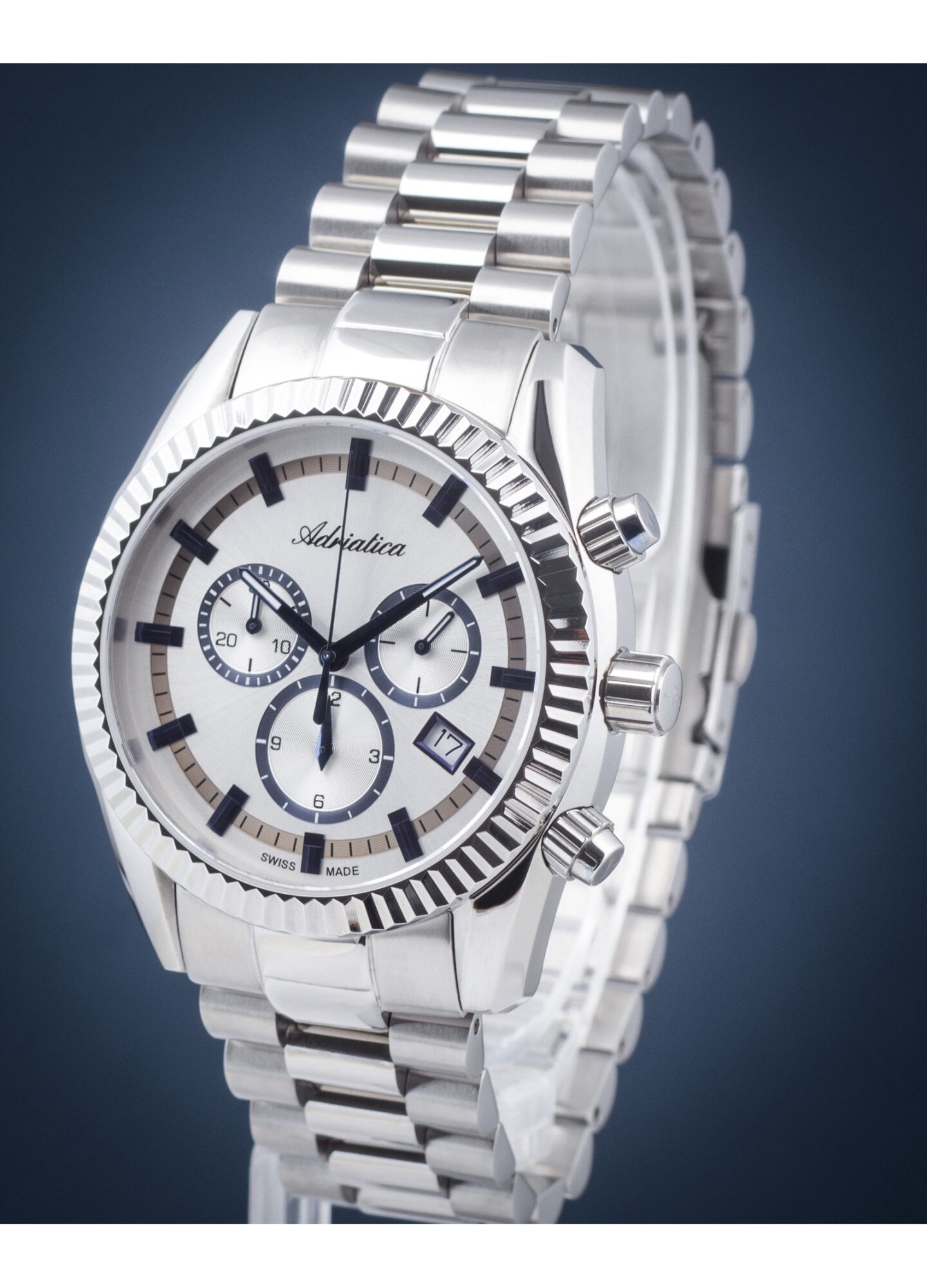 Ceas barbatesc Chronograph, Adriatica, Inox, Multicolor - eMAG.ro