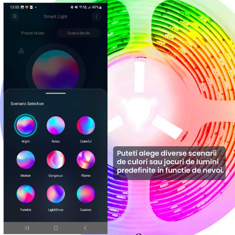 Kit Banda Led RGB cu Bluetooth - 5 metri - eMAG.ro