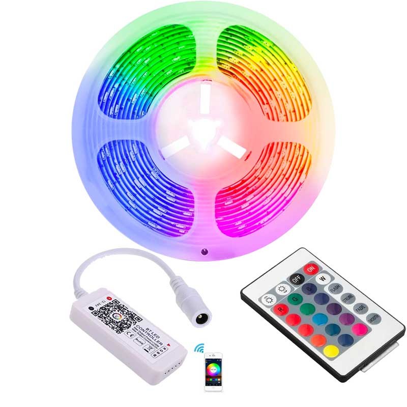 Kit Banda Led RGB cu Bluetooth si Telecomanda – 5 metri - eMAG.ro