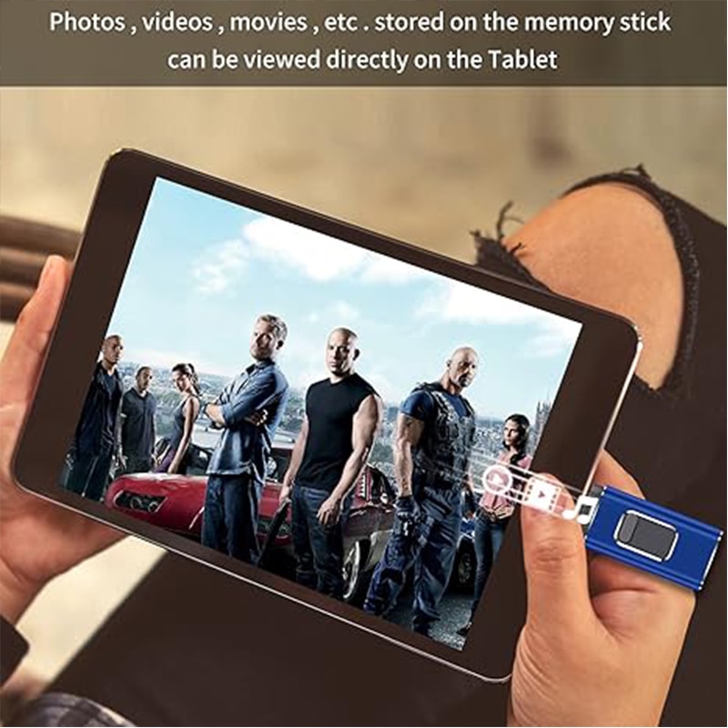 KINSI USB памет, 128GB, 4 в 1, Type C/USB 3.0/Lightning/Android, OTG ...