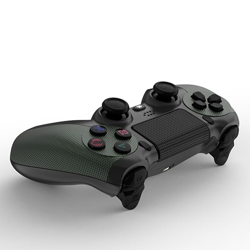 Controler Wireless PS4 VIELLAN, Dubla vibratie, Verde - eMAG.ro