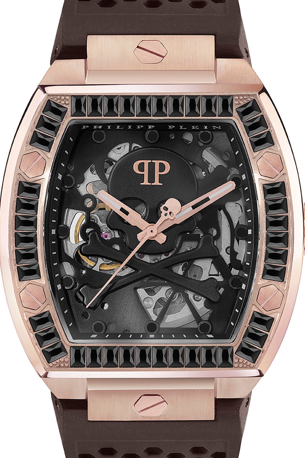 Philipp Plein, Ceas cu o curea din silicon, Maro - eMAG.ro