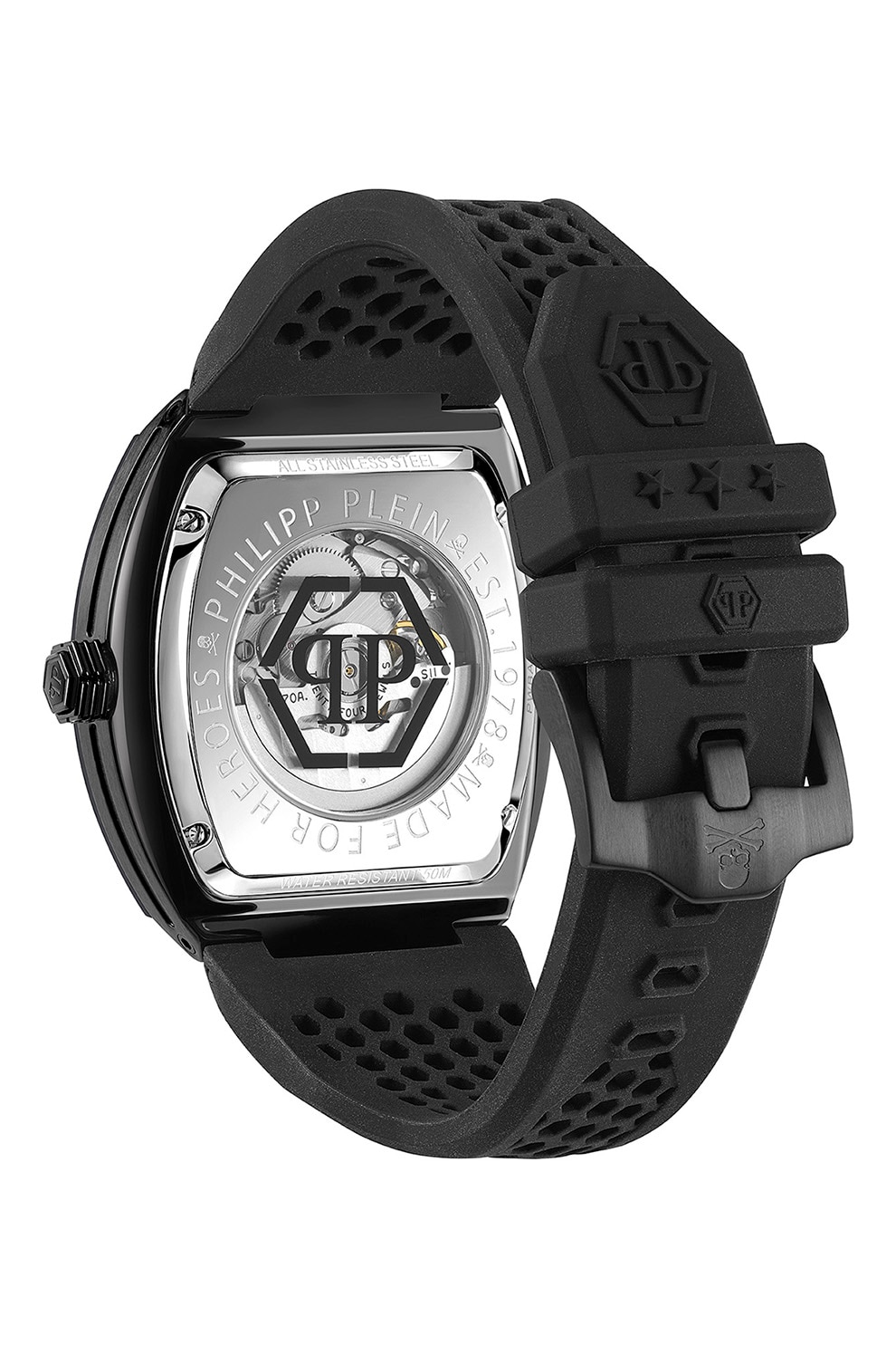 Philipp Plein, Ceas automatic cu mecanism vizibil, Negru - eMAG.ro