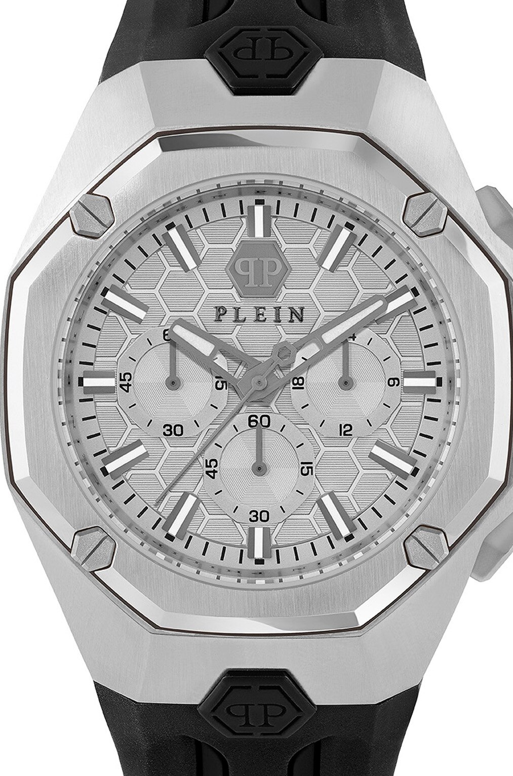 Philipp Plein, Ceas cronograf cu o curea din silicon, Negru - eMAG.ro